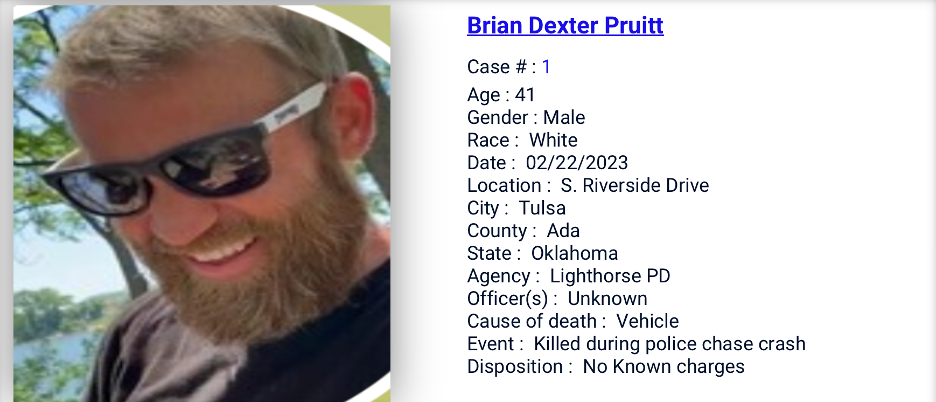 On This Day in 2023, Oklahoma Police hunted Brian Dexter Pruitt to death on his motorcycle ...