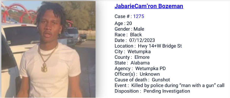 On This Day in 2023, Jabarie Cam’Ron Bozeman was shot and killed by ...